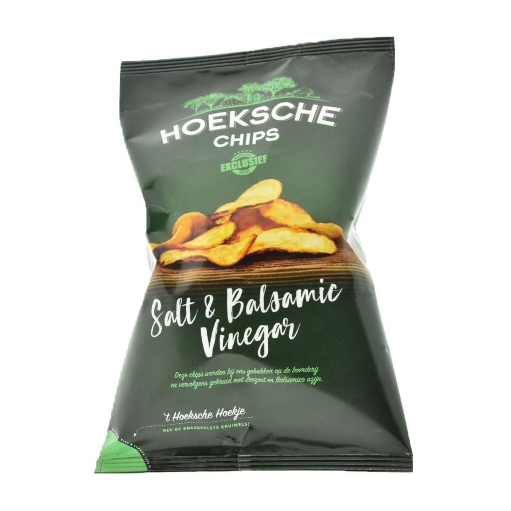 Hoeksche - Chips Zout & Balsamico azijn 125 g | Voets Specialiteiten